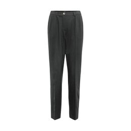 GOLDNER Damen Stoffhose "Bequeme Hose CARLA mit B&uuml;gelfalte", grau, Gr. 42, Obermaterial: 63% Polyester PES. 34% Viskose CV. 3% Elasthan EL., Hosen