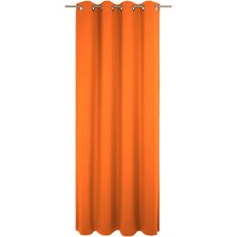 Vorhang WIRTH, B:132cm H:145cm, orange, Jacquard, Polyester, Wohnzimmer, Gardinen, "Umea"