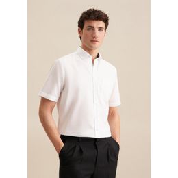 Seidensticker Herren Businesshemd "Regular", wei&szlig;, Gr. 43, Strukturmuster, 100% Baumwolle, Hemden, Regular 1/2 Button-Down-Kragen Struktur