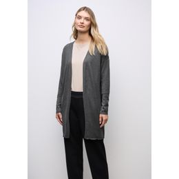 Street One Damen Strickjacke, grau, Gr. 40, unifarben, Stoff, 70% Viskose, 30% Nylon, Strickjacken, verschlusslos