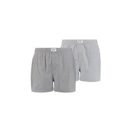 Levi's LEVI'S Herren Webboxer "Web-Boxershorts 2er Pack", Gr. S, grau, Obermaterial: 100% Baumwolle CO., Unterhosen