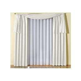 Vorhang WIRTH, B:135cm H:225cm, beige, Jacquard, Polyester, Wohnzimmer, Gardinen, "Janine"