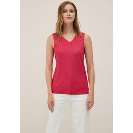 Cecil Damen Tanktop, rot, Gr. L, gestreift, Web, 100% Baumwolle, Tops, aus reiner Baumwolle