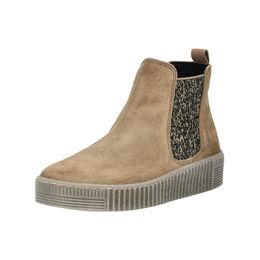 Gabor Damen Plateaustiefelette "Gabor Stiefelette Veloursleder/Textil", Gr. 42, braun, Textil, Veloursleder, Schuhe