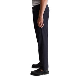 Marc O'Polo Herren Chinohose "mit feiner Crinkle-Struktur", blau, Gr. L, MARC O'POLO DENIM, unifarben, Obermaterial: 80% Baumwolle, 20% Polyamid, Hosen