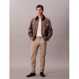 Calvin Klein Herren Chinohose "SLM CTTN STRTCH CHN", gr&uuml;n, Gr. 40, unifarben, Web, Obermaterial: 90% Baumwolle, 8% Elastomultiester, 2% Elasthan,