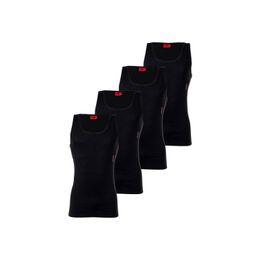 Hugo Herren Unterhemd "Unterhemd 4er Pack", Gr. L, schwarz, Obermaterial: 93% Baumwolle CO. 7% Elasthan EL., Unterhemden