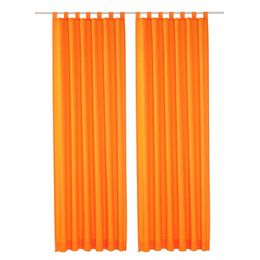 Vorhang WIRTH, B:132cm H:175cm, orange, Polyester, Wohnzimmer, Gardinen, "Lahnstein"