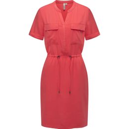 Ragwear Damen Blusenkleid "Roisana", orange, Basic, Gr. M, Material: 100% Viskose, Kleider, Leichtes Sommerkleid mit Brusttaschen