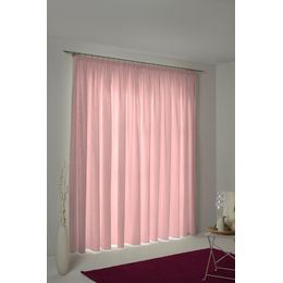Vorhang Adam, B:145cm H:175cm, rosa, Jacquard, Baumwolle (Bio-Baumwolle), Wohnzimmer, Gardinen, "Uni Collection", aus 100% Bio-Baumwolle