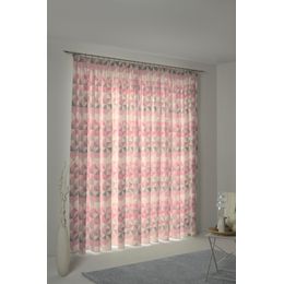 Vorhang Adam, B:145cm H:225cm, rosa, Jacquard, Baumwolle (Bio-Baumwolle), Wohnzimmer, Gardinen, "Bio Bel", aus 100% Bio-Baumwolle