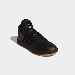 Herren Sneaker "HOOPS 3.0 MID CLASSIC VINTAGE", adidas Sportswear, Gr. 48, schwarz-weiß, Leder, Synthetik, Textil, Schuhe