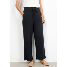 soyaconcept Damen Jogger Pants "SC-BANU 33", schwarz, Gr. S, unifarben, Sweatware, Obermaterial: 48% Modal, 48% Polyester, 4% Elasthan, Hosen, mit