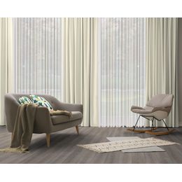 Vorhang WIRTH, B:142cm H:145cm, beige, Jacquard, Polyester, Wohnzimmer, Gardinen, "Dim out"