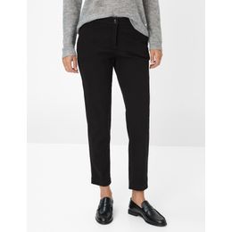 Brax Damen 3/4-Hose "Style MARON S", schwarz, Gr. 21, Web, 40% Lyocell, 28% Modal, 17% Baumwolle, 12% Elastomultiester, 3% Elasthan, Hosen
