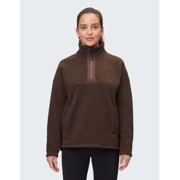 Venice Beach Damen Sweatshirt "1/4 Zip Sweat SARAH", braun, Gr. XL, Obermaterial: 100% Polyester, Sweatshirts, sportlicher Stil, f&uuml;r den Alltag, aus
