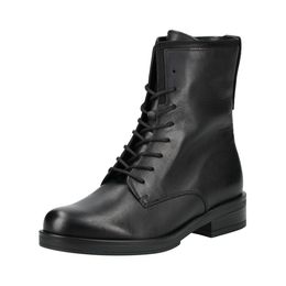 Gabor Damen Schnürstiefelette "Gabor Stiefelette Leder", Gr. 39, schwarz, Leder, Schuhe