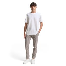 Tom Tailor Damen T-Shirt, wei&szlig;, Gr. XXXL, unifarben, Single Jersey, Obermaterial: 95% Baumwolle, 5% Elasthan, Shirts, mit Pique Struktur