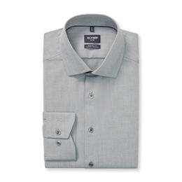 OLYMP Herren Businesshemd "Luxor 24/Seven modern fit", gr&uuml;n, Gr. 41, Web, Obermaterial: 64% Baumwolle, 27% Polyester, 9% Elasthan, Hemden, Comfort