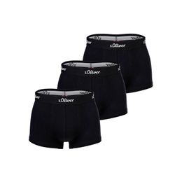 s.Oliver Herren Boxershorts "Boxershort 3er Pack", Gr. S, schwarz, Obermaterial: 92% Baumwolle CO. 8% Elasthan EL., Unterhosen