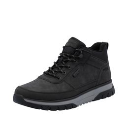 Rieker Herren Schn&uuml;rboots, Gr. 43, schwarz, Lederimitat, Textil, unifarben, Schuhe, Outdoorboots, Sneakerboots mit wasserabweisender TEX-Membran