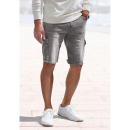 John Devin Herren Shorts "Bermuda, kurze Jogger Pants", grau, Gr. S, Destroyed-Effekte, Jeans, Obermaterial: 65% Baumwolle, 33% Polyester, 2%
