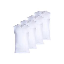 Ragman Herren Unterhemd "Unterhemd 4er Pack", Gr. XXXL, wei&szlig;, Obermaterial: 100% Baumwolle CO., Unterhemden