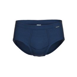 Ammann Herren Slip "Slip mit Eingriff Day Classic / Jeans Feinripp", Gr. 10, blau, Obermaterial: 75% Baumwolle CO. 25% Polyester PES., Unterhosen