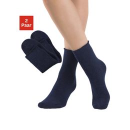 Lavana Herren Thermosocken, Gr. 43, blau, Elasthan, Polyacryl, Polyamid, unifarben, Socken, mit flauschiger Innenseite