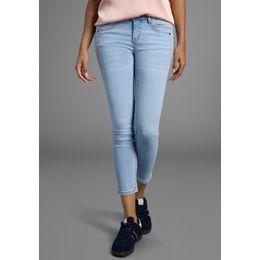 Arizona Damen 7/8-Jeans "mit Keileins&auml;tzen", blau, Basic, Gr. 48, Denim/Jeans, Obermaterial: 76% Baumwolle, 16% Polyester, 7% Viskose, 1% Elasthan,