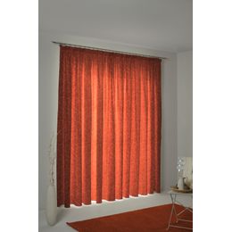Vorhang WIRTH, B:270cm H:245cm, orange, Chenille, Polyacryl, Polyester, Wohnzimmer, Gardinen, "Toco-Ranke"