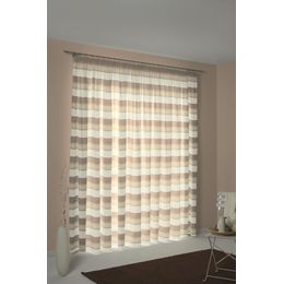 Vorhang WIRTH, B:135cm H:225cm, beige, Baumwolle, Polyester, Wohnzimmer, Gardinen, "Menorca"