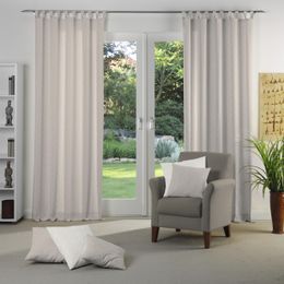 Vorhang WIRTH, B:132cm H:245cm, gelb, Jacquard, Baumwolle, Polyester, Wohnzimmer, Gardinen, "Torbole"