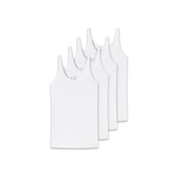 Schiesser Damen Unterhemd "T-Shirt 4er Pack", Gr. XL, wei&szlig;, Obermaterial: 95% Baumwolle CO. 5% Elasthan EL., Unterhemden