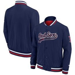 Fanatics Damen Bomberjacke "Fanatics Jacke Boston Red Sox Sateen", blau, Gr. XL, Popeline;Jersey, 100% Polyester, Jacken