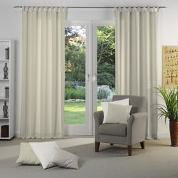 Vorhang WIRTH, B:132cm H:175cm, braun, Jacquard, Baumwolle, Polyester, Wohnzimmer, Gardinen, "Torbole"