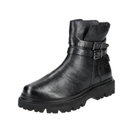 Bagatt Damen Bikerboots "Bagatt Stiefelette Nappaleder", Gr. 42, schwarz, Nappaleder, Schuhe