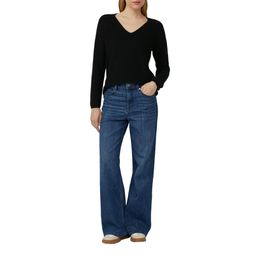 s.Oliver Damen Strickpullover, schwarz, Gr. 34, unifarben, Strick, Obermaterial: 60% Baumwolle, 40% Polyacryl, Pullover, mit V-Ausschnitt