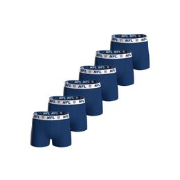 NFL Herren Boxershorts "Boxershort NFL SHIELD 6pk Boxers 6er Pack", Gr. M, blau, Obermaterial: 95% Baumwolle CO. 5% Elasthan EL., Unterhosen