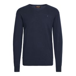 INDICODE Herren Strickfleece-Pullover "Strickpullover IDBellix", blau, Gr. XXXL, Obermaterial: 80% Baumwolle CO. 20% Polyamid PA., Pullover