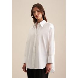 Seidensticker Damen Longbluse "Schwarze Rose"wei&szlig;, Gr. 36, unifarben, 100% Baumwolle, Blusen, Langarm Kragen Uni