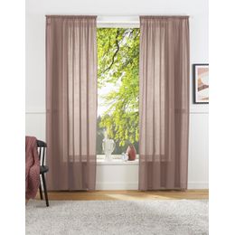 Vorhang, B:135cm H:145cm, orange, LeGer Home by Lena Gercke, Baumwolle, Polyester, Wohnzimmer, Gardinen, "Lanea", Leinenoptik, 1 Schal, verschiedene