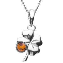 OSTSEE-SCHMUCK Damen Kette mit Anh&auml;nger "OSTSEE-SCHMUCK Kette mit Anh&auml;nger Kleeblatt", 45cm, Silber 925 (Sterlingsilber), L: 40, silber, Silber 925