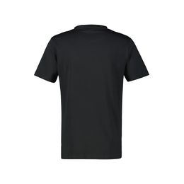 Lerros Herren T-Shirt, schwarz, Gr. S, unifarben, Single Jersey, Obermaterial: 95% Baumwolle, 5% Elasthan, Shirts, mit Logo Stickerei