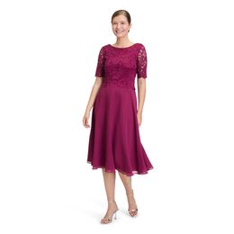 Vera Mont Damen Cocktailkleid "Damen Cocktailkleid mit Spitze", rosa, Gr. 38, Obermaterial: 100% Polyester recycelt. Futter: 100% Polyester.,