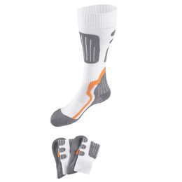H.I.S. H.I.S Damen Kniestr&uuml;mpfe, Gr. 43, grau, Baumwolle, Baumwollmischung, Elasthan, Polyamid, gemustert, Socken, ideal f&uuml;r Wintersportaktivit&auml;ten