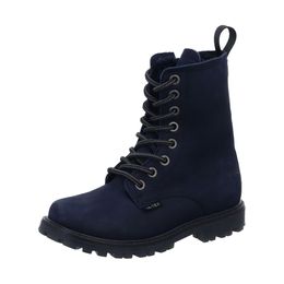Vado M&auml;dchen Schn&uuml;rstiefelette "Vado Stiefelette Leder", Gr. 32, blau, Leder, Schuhe