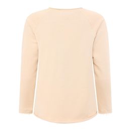 Zwillingsherz Damen Sweatshirt ""Zwillingsherz"", beige, Gr. SM, unifarben mit Farbeinsatz, Sweatware, Obermaterial: 50% Baumwolle, 50% Polyester,