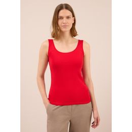 Cecil Damen Tr&auml;gertop, rot, Gr. XXL, unifarben, Web, 100% Baumwolle, Tops, aus reiner Baumwolle