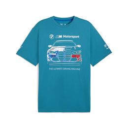 Puma Herren T-Shirt "BMW M Motorsport Bold Graphic T-Shirt Herren", blau, Gr. XXL, clean, Obermaterial: 100% Baumwolle; Rippe: 29% Polyester, 71%